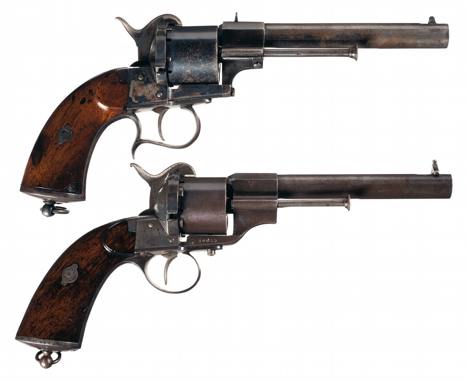 Collector's Lot of Two LeFaucheux Single Action Pinfire Revolvers -A ...
