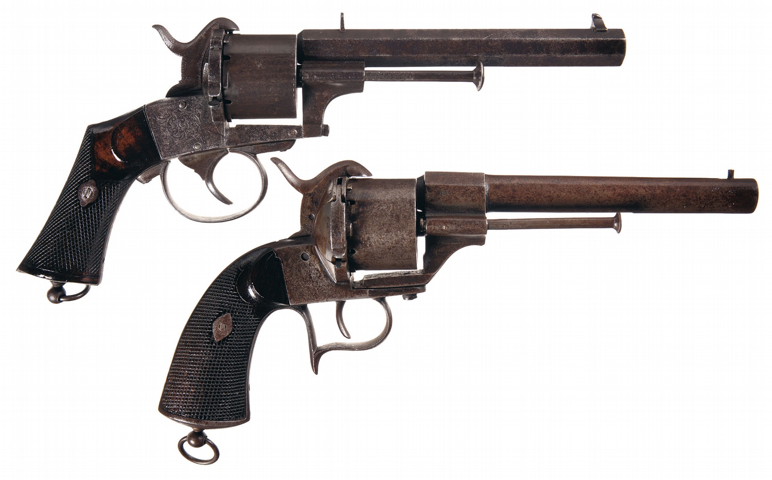Collector's Lot of Two Pinfire Revolvers -A) LeFaucheux Pinfire Revolver