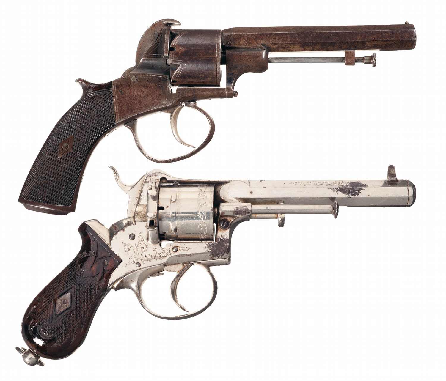 Collector's Lot of Two Pinfire Revolvers -A) British Proofed Pinfire ...