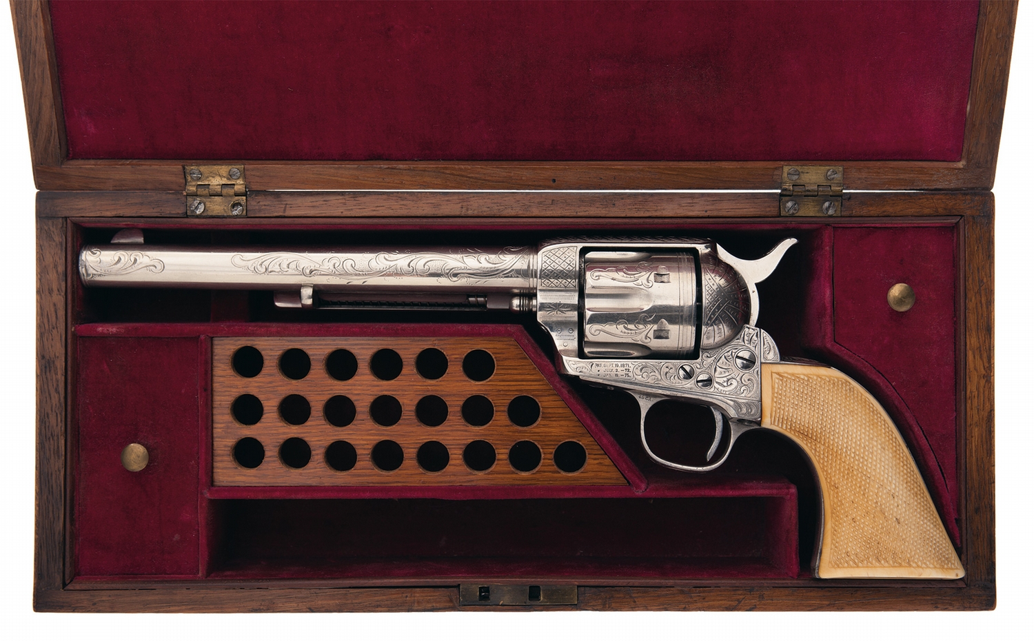 Cased Custom Engraved Black Powder Frame Colt Single Action Army ...