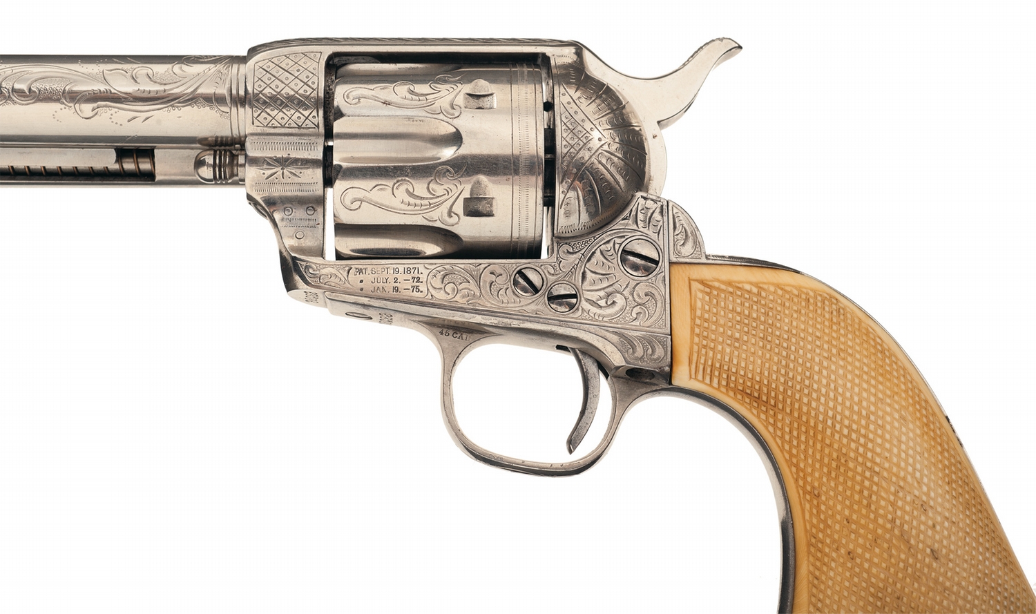 Cased Custom Engraved Black Powder Frame Colt Single Action Army ...