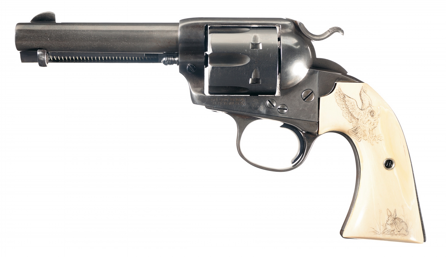 Colt Bisley Model Single Action Army Revolver with Custom Scrimshaw ...