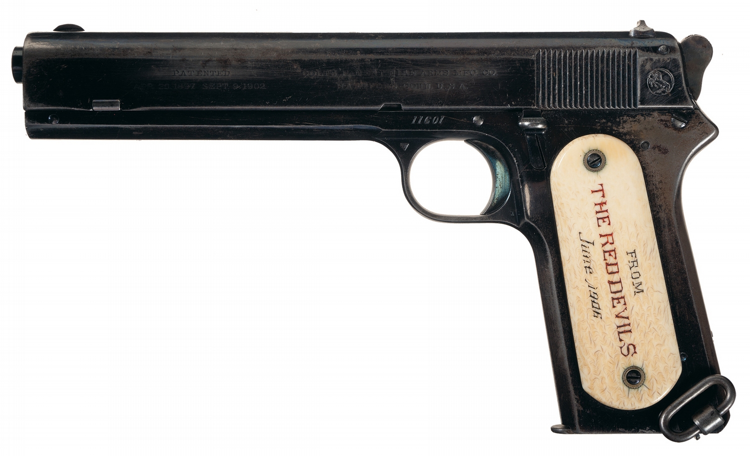 Historic J.W. Pinkerton Jr. Inscribed Colt Military 1902 Semi-Automatic ...
