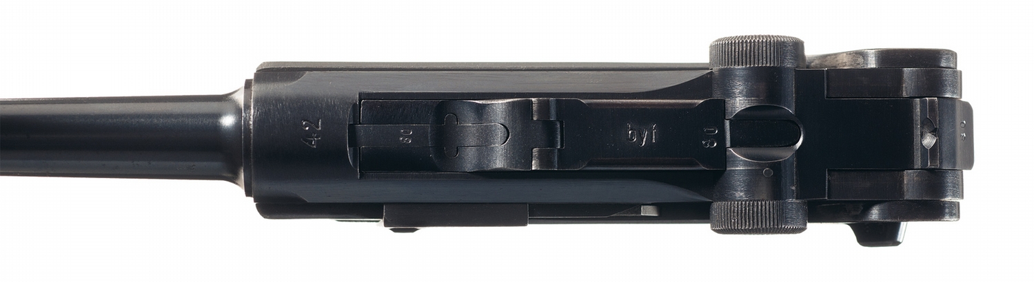 WWII Mauser "byf" Code 1942 Production Black Widow P.08 Luger Pistol