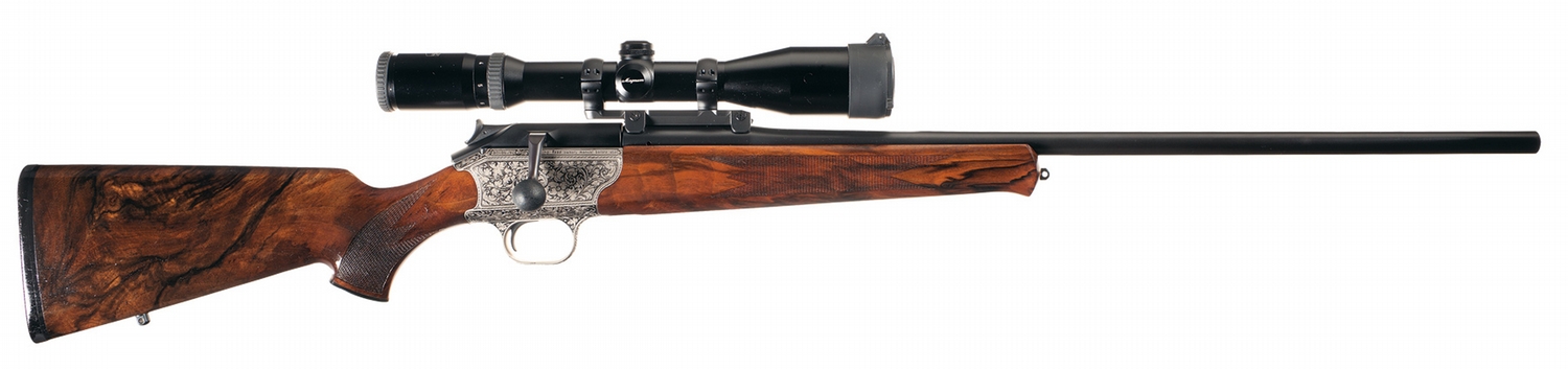 Cased Engraved Blaser Model R93 Bolt Action Rifle with a Schmidt and ...