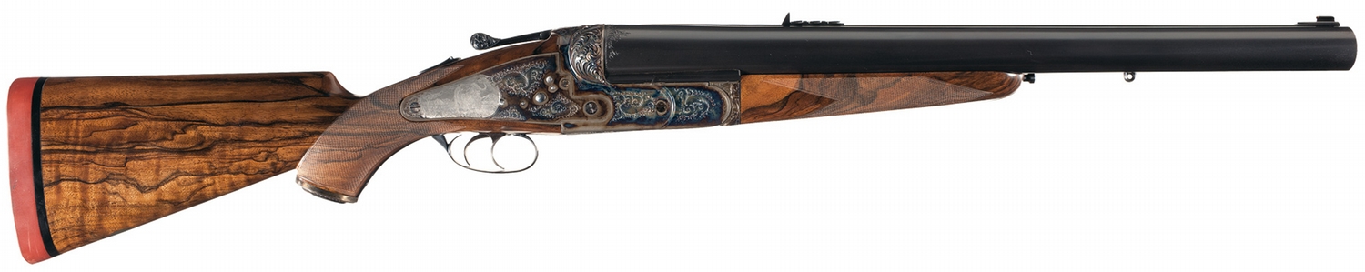 Extraordinary Exhibition Quality, Engraved, Massive "Owen-Rewa" 4-Bore ...