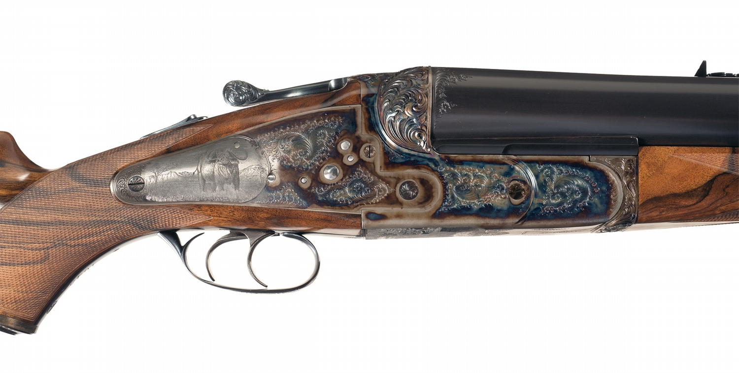 Extraordinary Exhibition Quality, Engraved, Massive "Owen-Rewa" 4-Bore ...