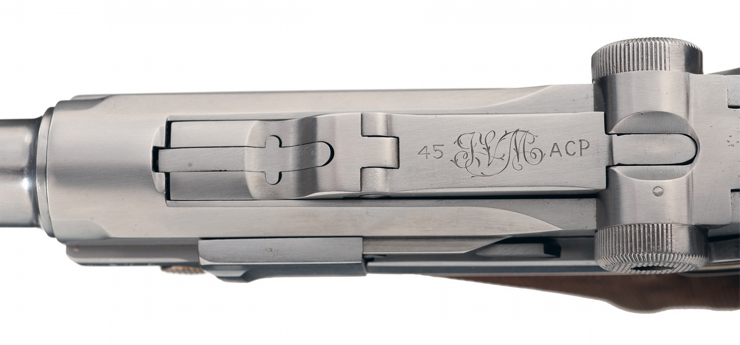 John Martz Custom Luger Pistol in 45 ACP Caliber