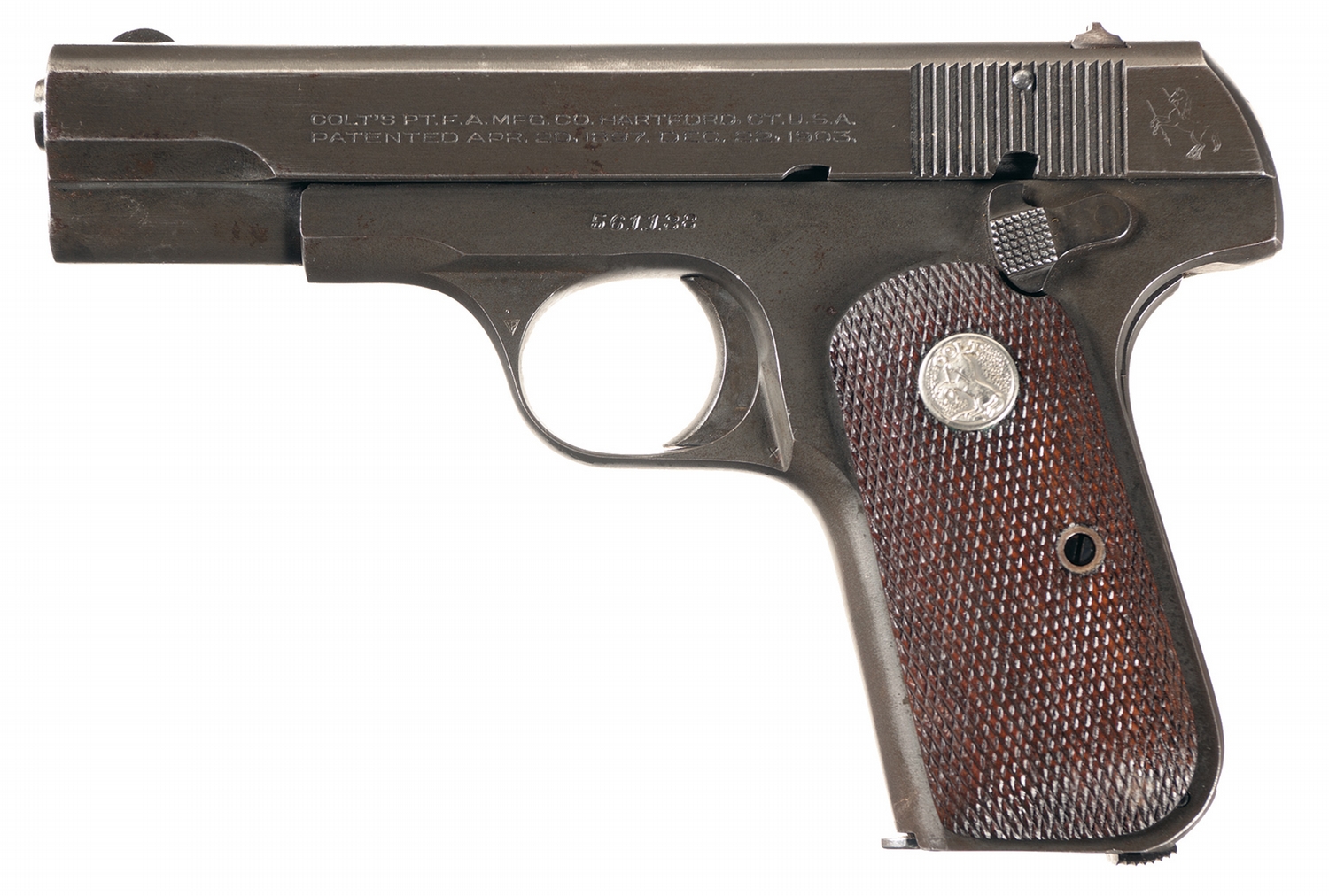 "U.S. Property" Marked Colt 1903 Hammerless Semi-Automatic Pistol