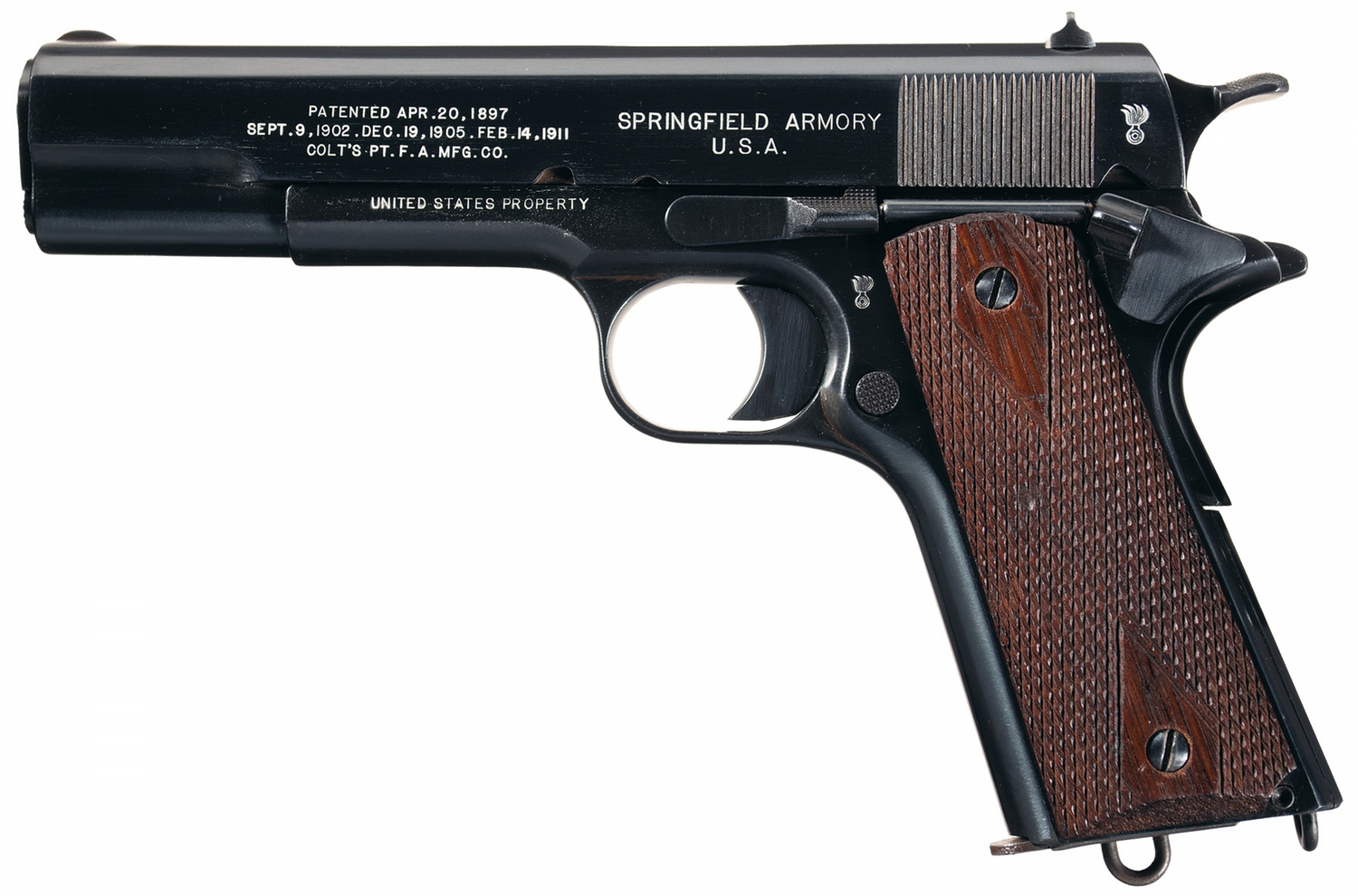 WWI U.S. Springfield Armory Model 1911 Semi-Automatic Pistol