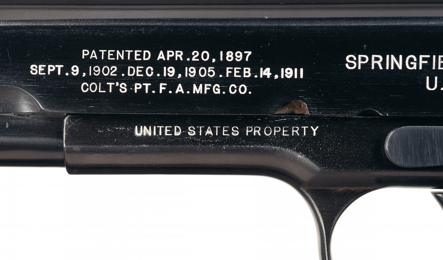 WWI U.S. Springfield Armory Model 1911 Semi-Automatic Pistol