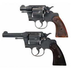Two Colt Double Action Revolvers -A) U.S. Colt Commando Revolver with ...