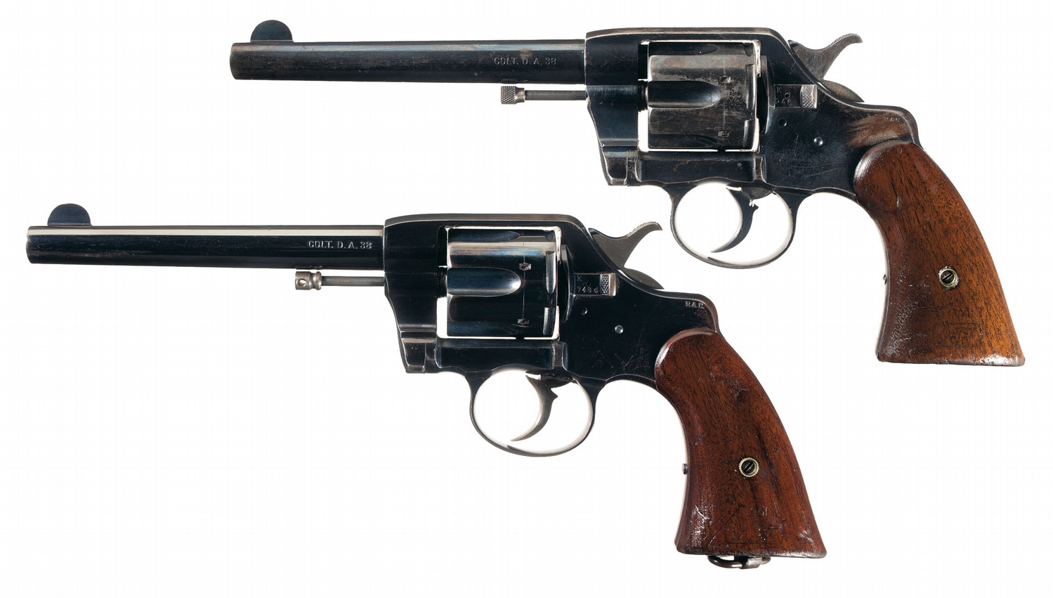 Two U.S. Colt DA Revolvers -A) U.S. Colt Model 1896 New Army Double ...