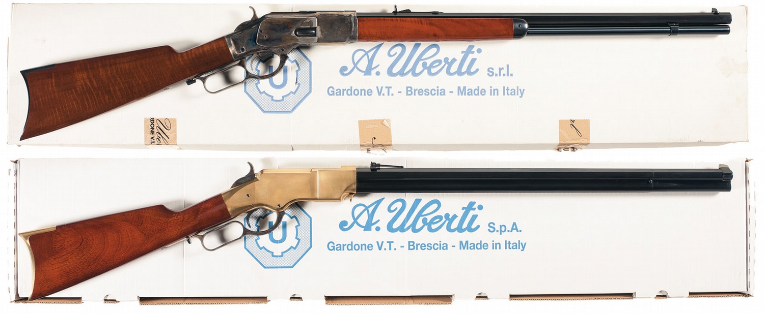 Two Uberti Lever Action Rifles -A) Uberti Model 1873 Lever Action Rifle ...