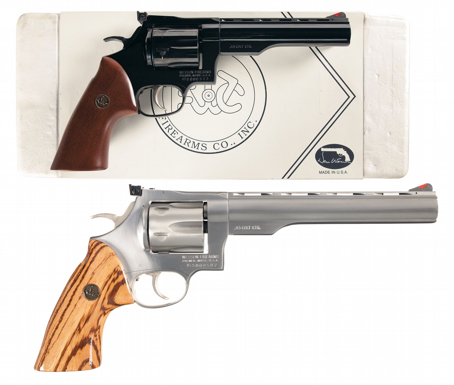 Two Wesson Firearms Company Double Action Revolvers -A) Wesson Firearms ...