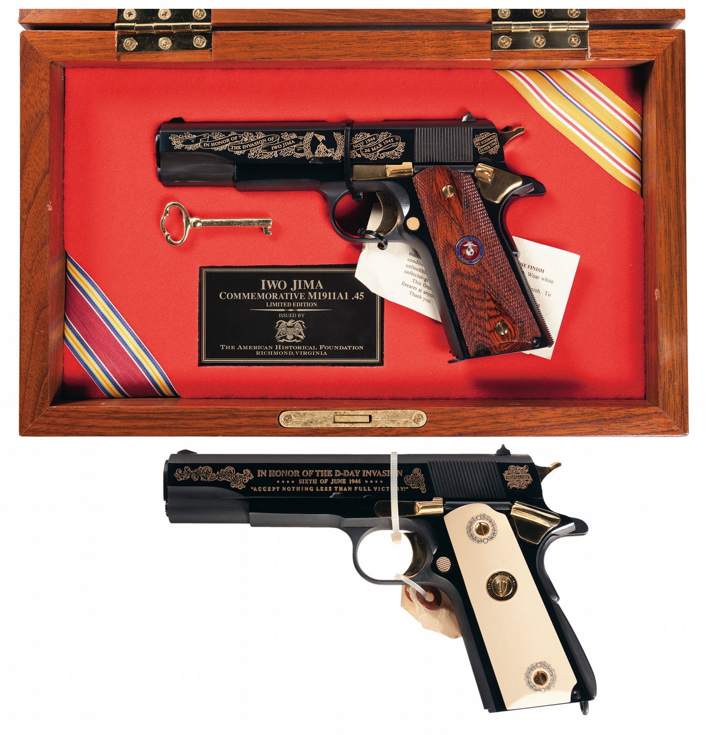 Collector's Lot of Two Commemorative 1911A1 Semi-Automatic Pistols -A ...