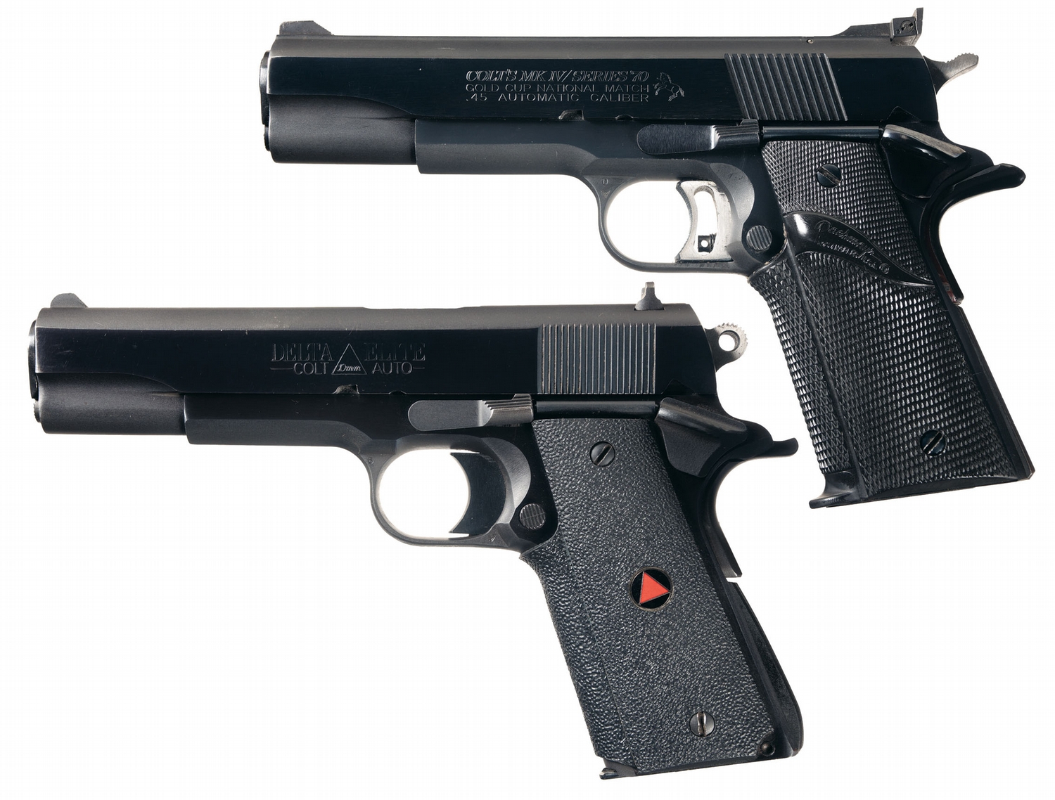 Two Colt Semi-Automatic Pistols -A) Colt MK IV/Series '70 Gold Cup ...