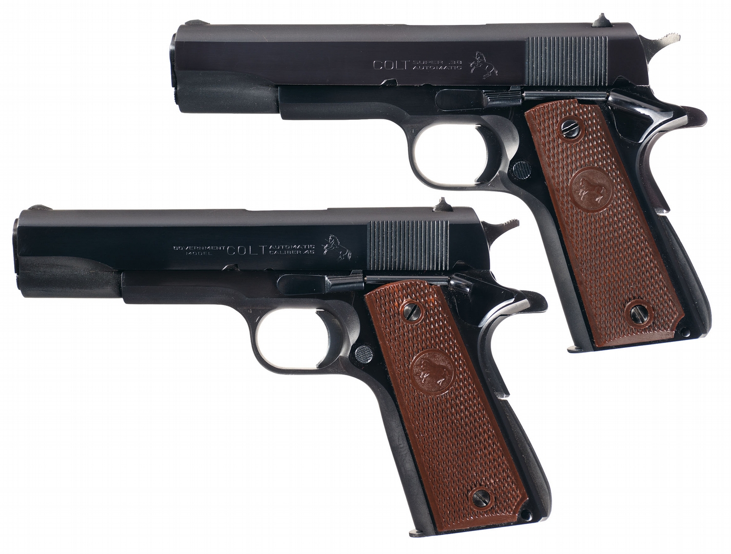 Two Colt Semi-Automatic Pistols -A) Colt Government Model Semi ...