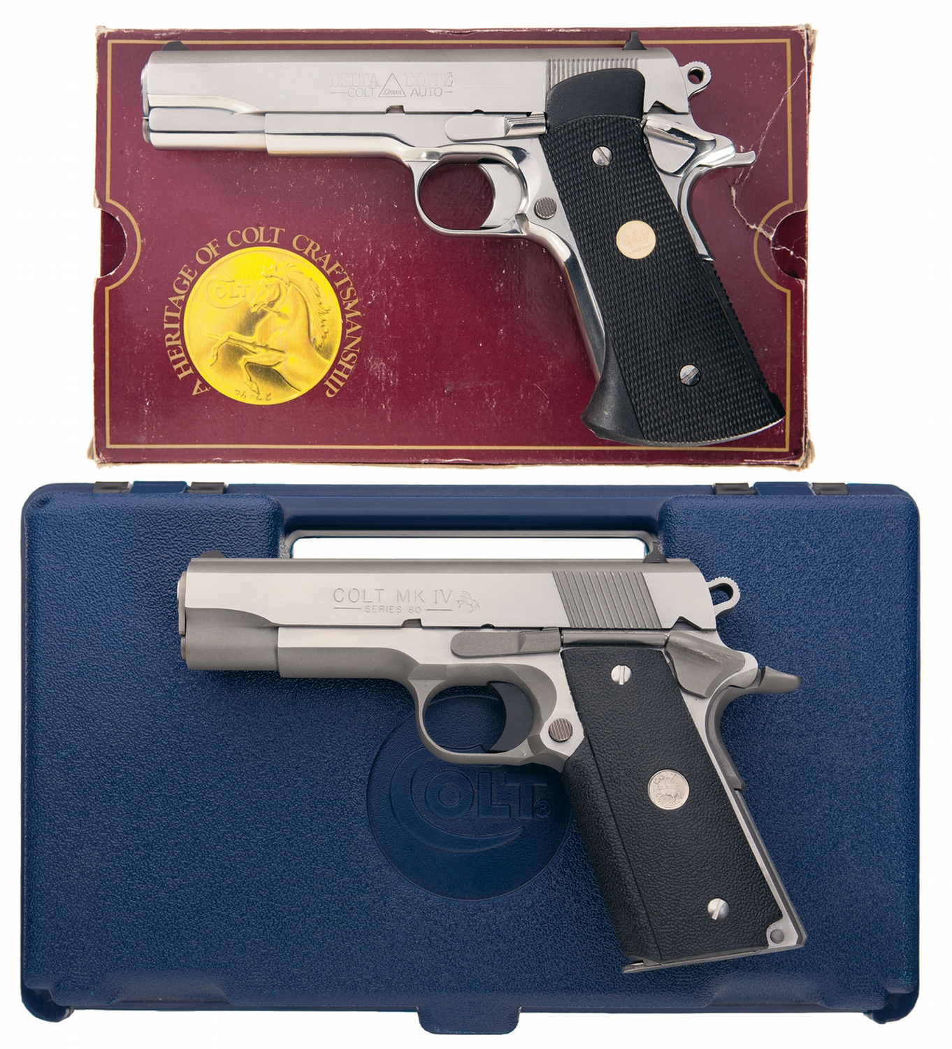 Two Colt Semi-Automatic Pistols -A) Colt Delta Elite Semi-Automatic ...