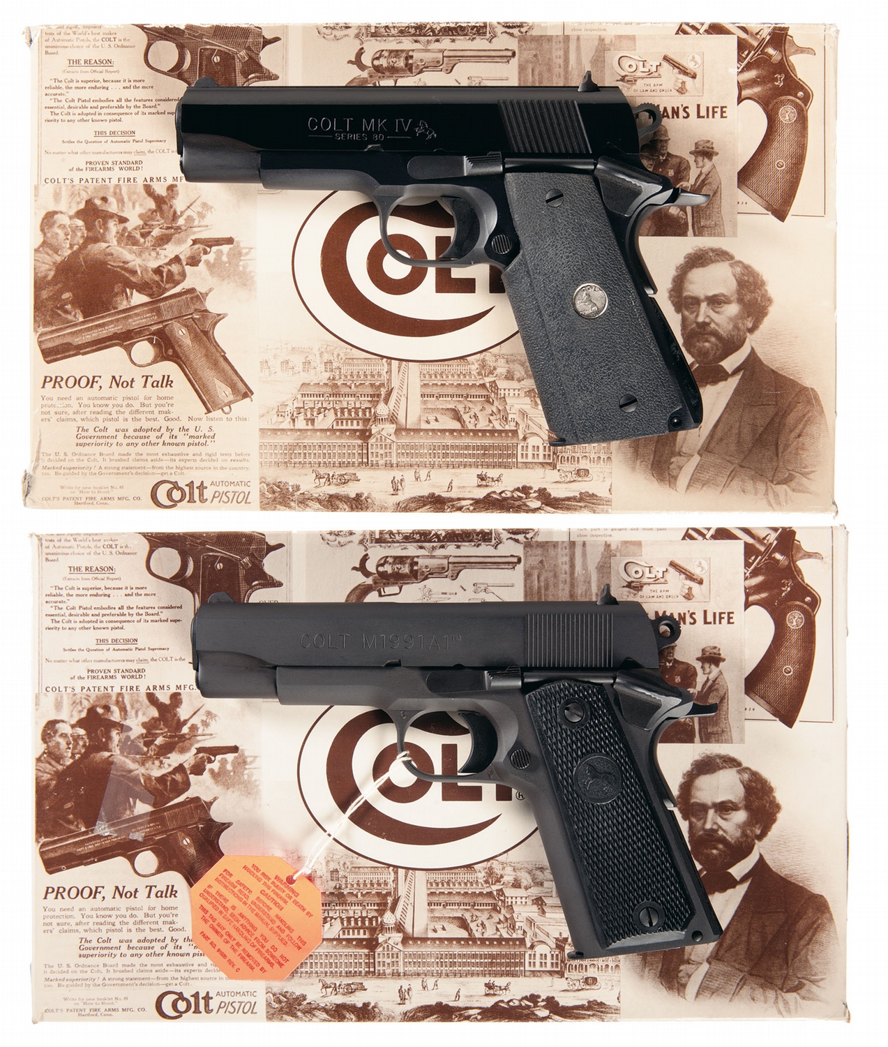Two Boxed Colt Commander Semi-Automatic Pistols -A) Colt MK IV Series ...