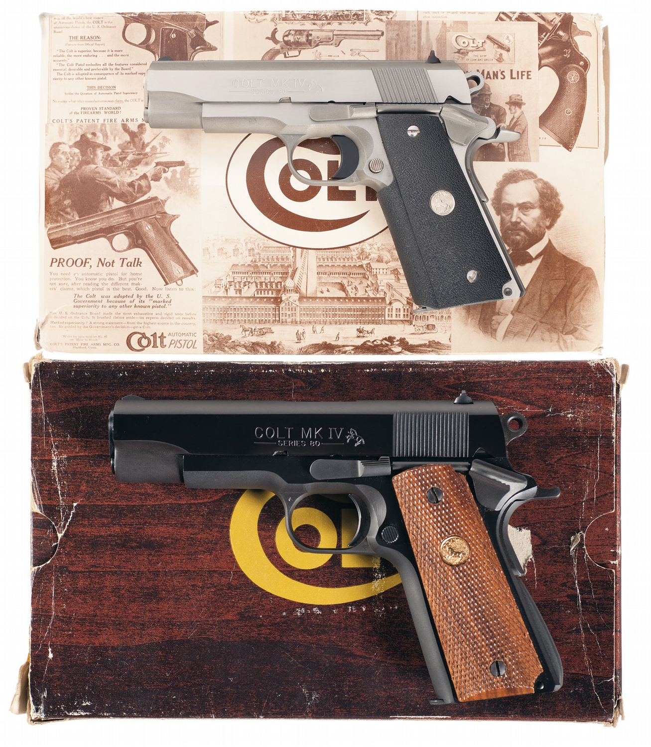 Two Boxed Colt Combat Commander Semi-Automatic Pistols -A) Colt Combat ...