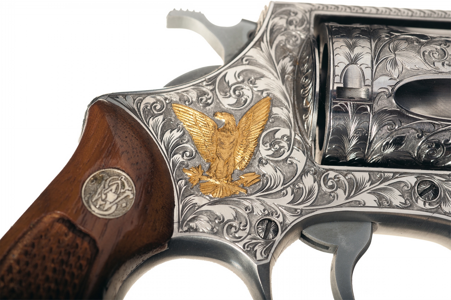 Outstanding Engraved Gold Inlaid Smith & Wesson Model 60 Double Action ...