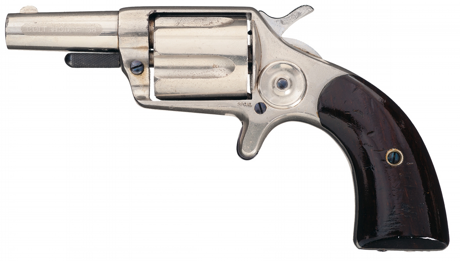 Attractive British Proofed Colt New House 38 Caliber Etched Panel Revolver