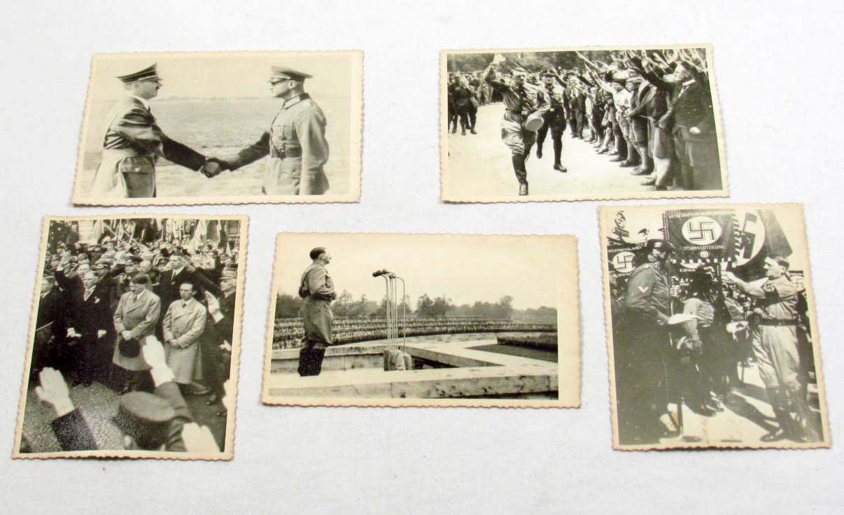 LOT OF 5 GERMAN NAZI DICTATOR ADOLF HITLER PHOTOS