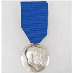 GERMAN NAZI ADOLF HITLER MEDAL W/ RIBBON