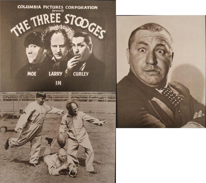 3 The Three Stooges Art Prints Photos Moe Larry Curly