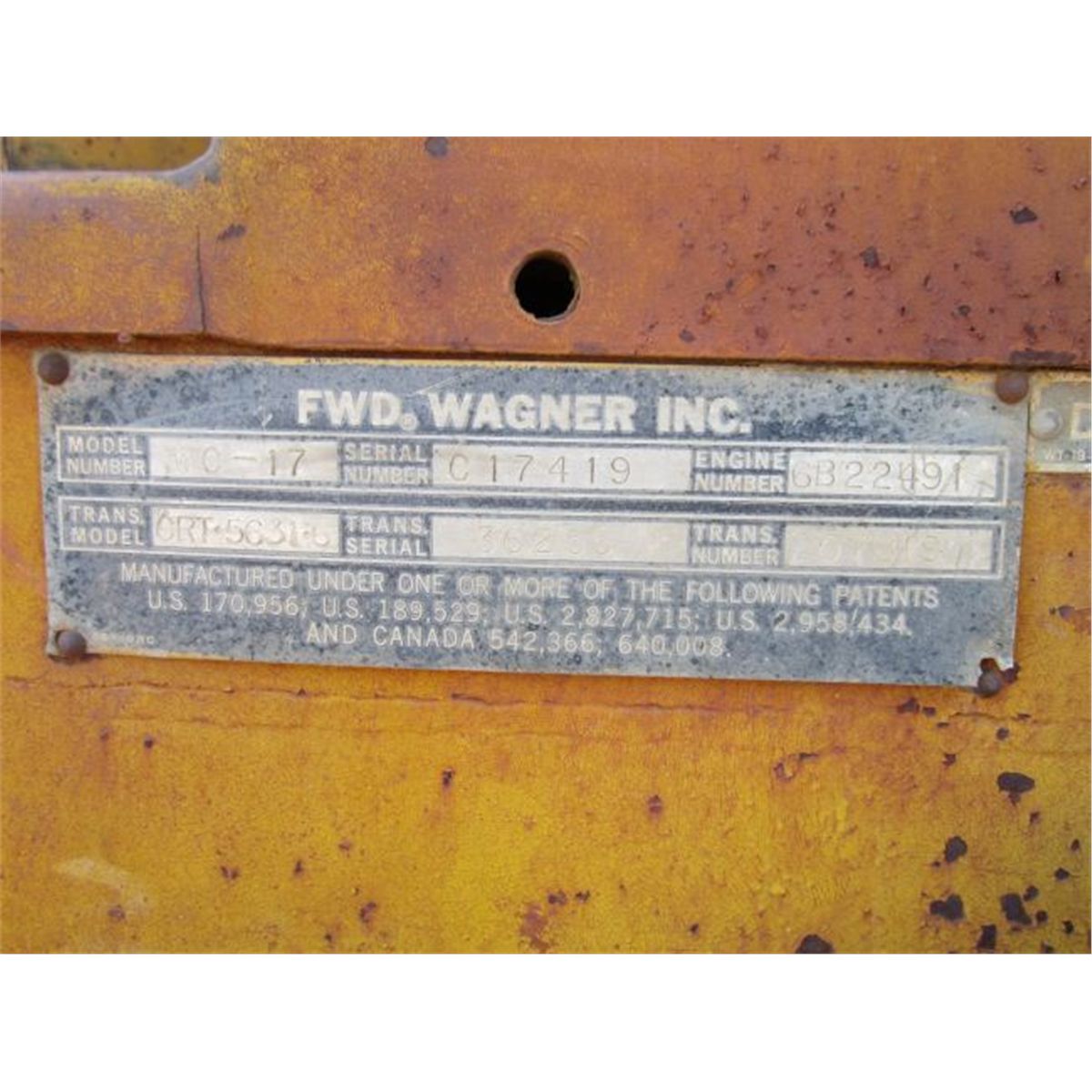 1963 FWD Wagner WC-17 Padfoot Compactor