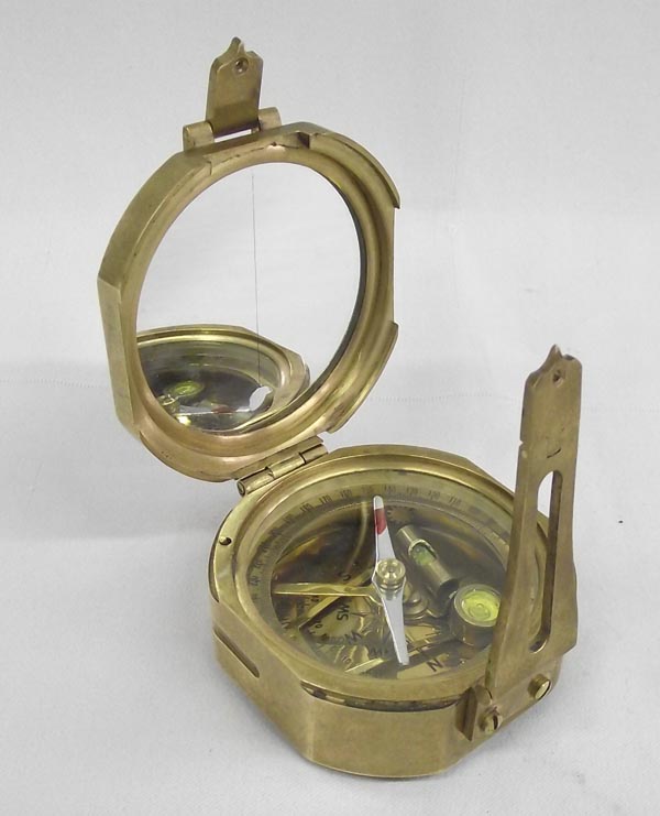 1950s Brass Natural Sine Miner's Compass