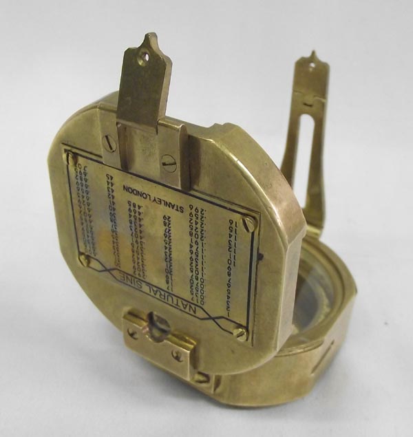 1950s Brass Natural Sine Miner's Compass