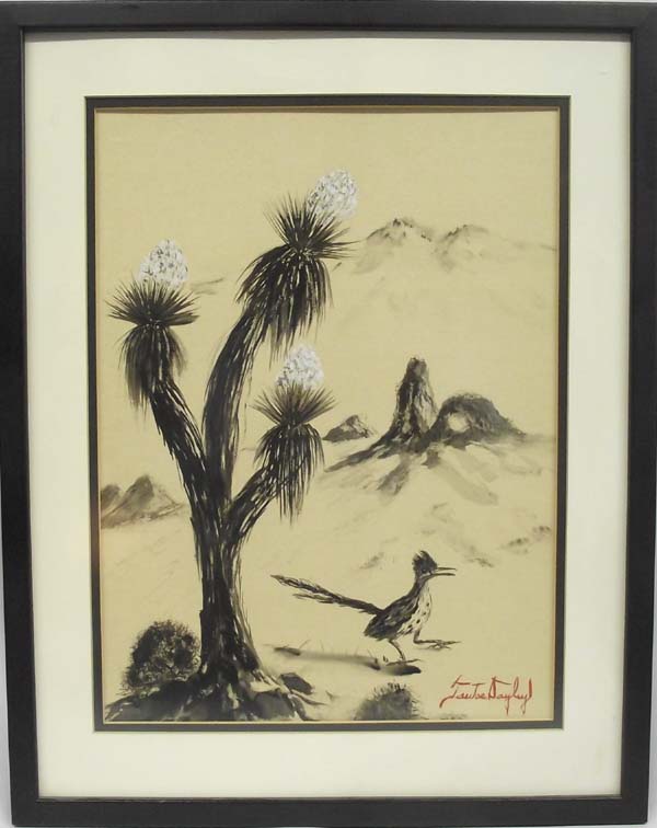 Road Runner & Cactus Orignal Framed Art/artist signed