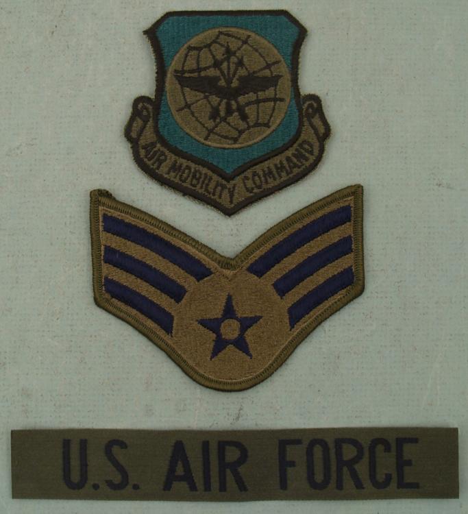 3 US Air Force USAF Patches Air Mobility Command, Wings