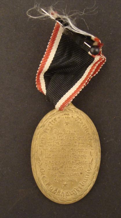 ORIGINAL WWI HINDENBURG PRESENTATION COMBAT MEDAL