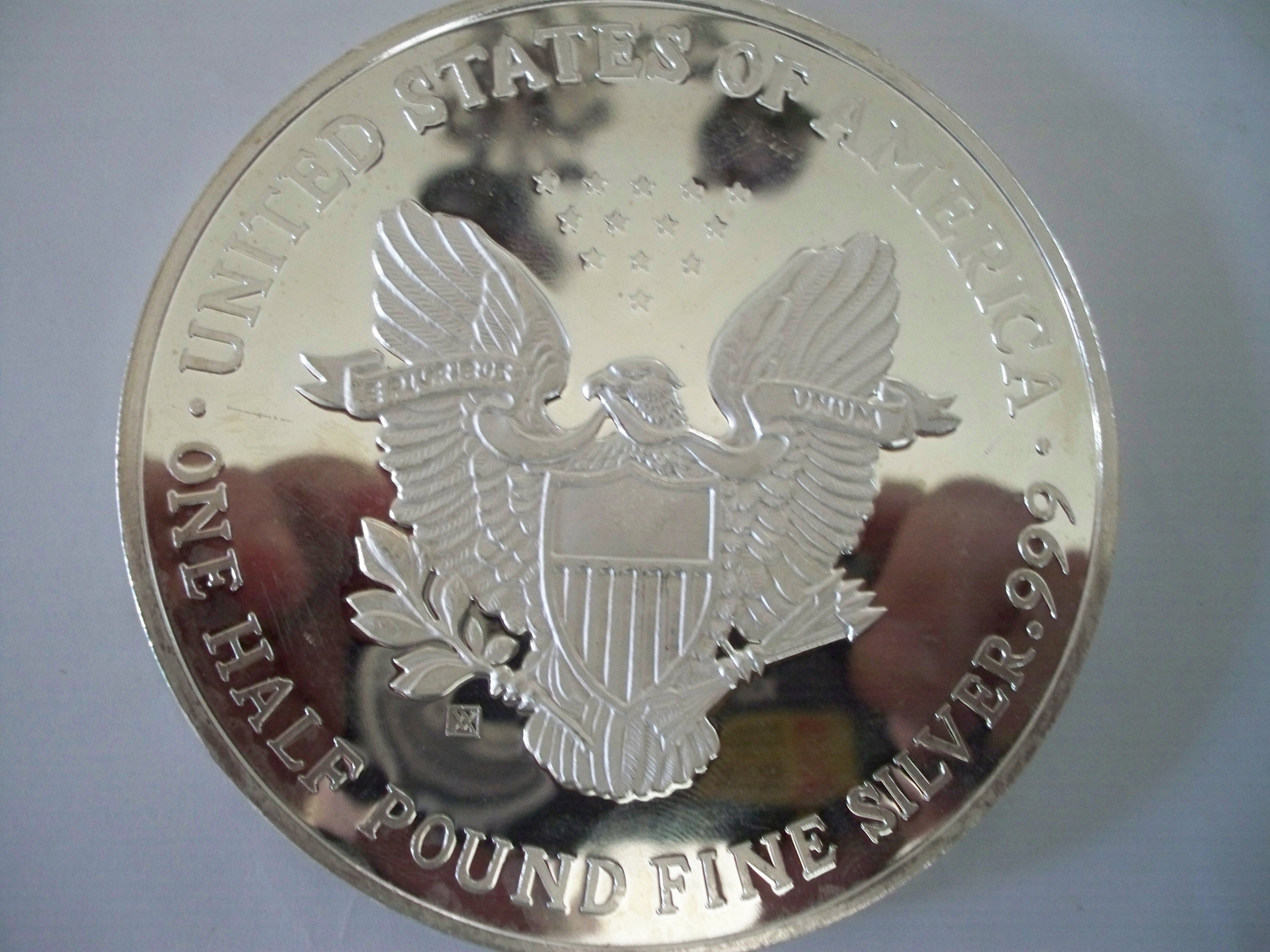 1993 Full Half Pound Silver Eagle, 3" Round, Unc