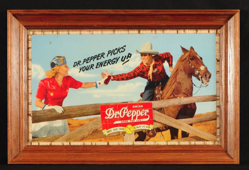 Dr Pepper Advertising Poster Cowboy 1940s
