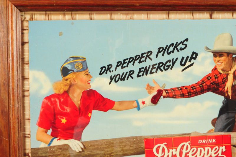 Dr Pepper Advertising Poster Cowboy 1940s