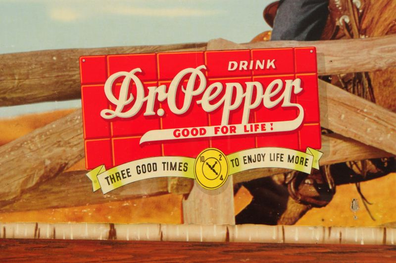 Dr Pepper Advertising Poster Cowboy 1940s