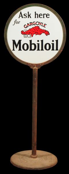 Mobil Gargoyle Mobiloil Lollipop Sign