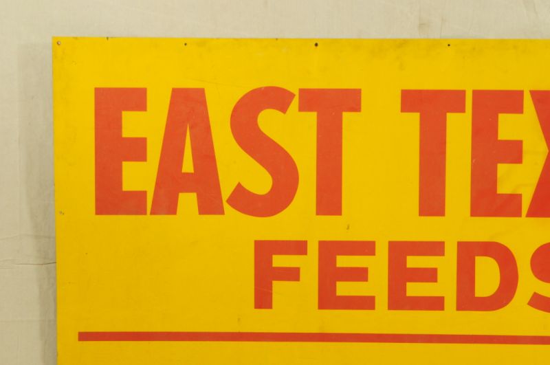 Large East Texas & Farm Master Feeds Tin Sign