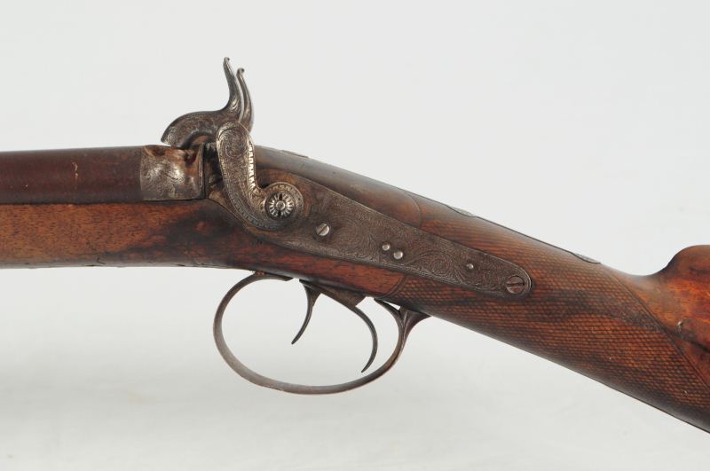 JA Rowntree Double Barrel Percussion Coach Shotgun