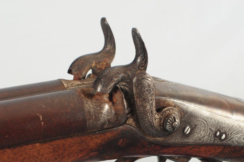 JA Rowntree Double Barrel Percussion Coach Shotgun