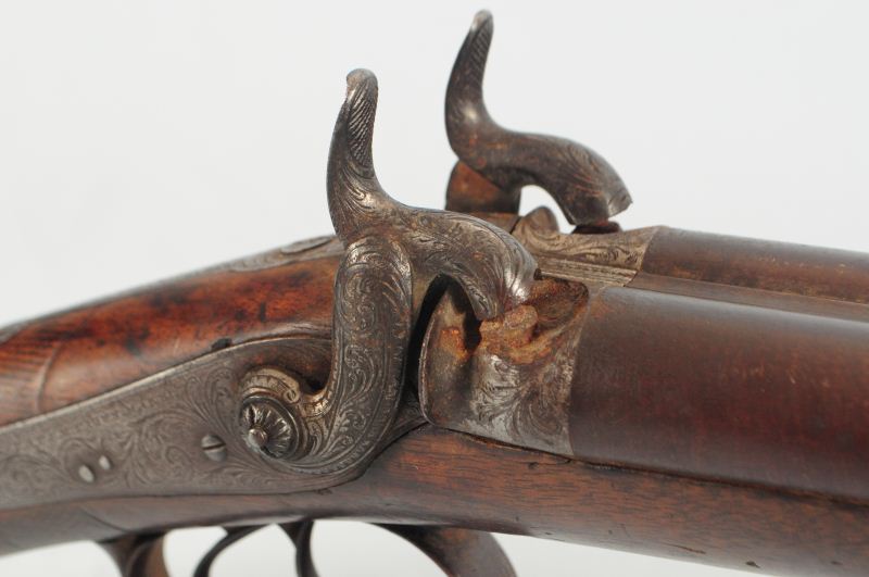 JA Rowntree Double Barrel Percussion Coach Shotgun