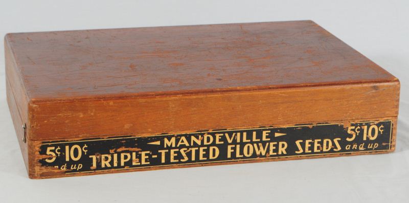 Mandeville & King Flower Seed Display Box