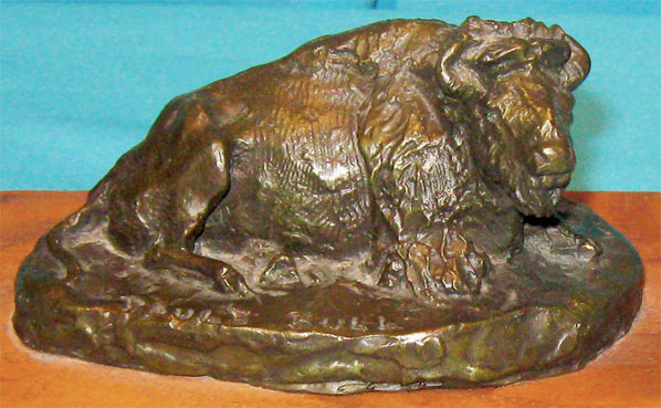 Scriver, Bob, bronze sculpture, Paul’s Bull, 2 ½” x 5”, #182/1000
