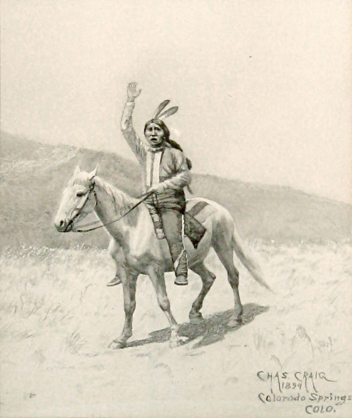 Craig, Charles, Colorado (1846-1931), The Courier, 1894. 14 ½” x 10 ¾ ...
