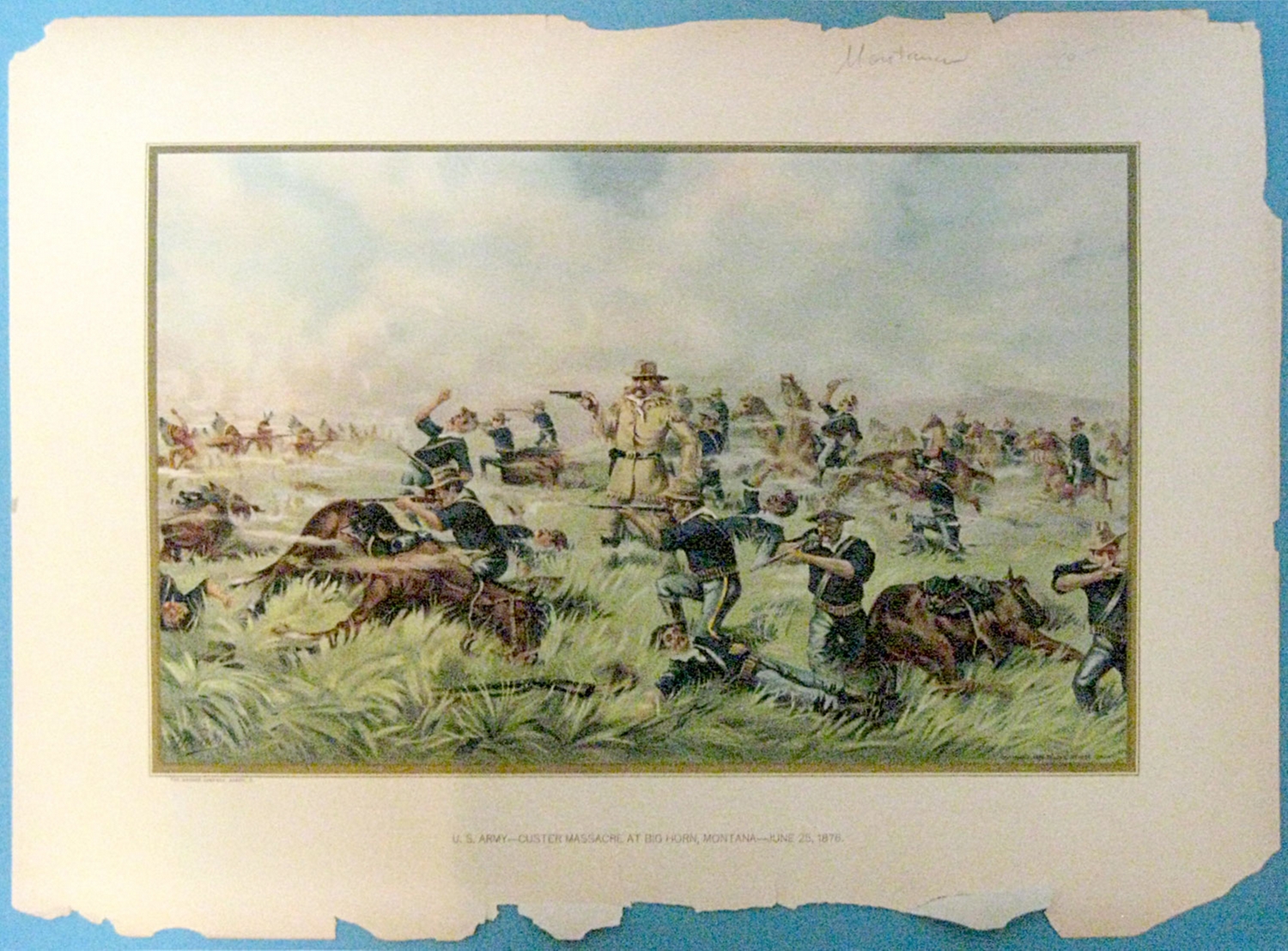 U.S. Army - Custer Massacre at Big Horn, Montana-June 25,1876,