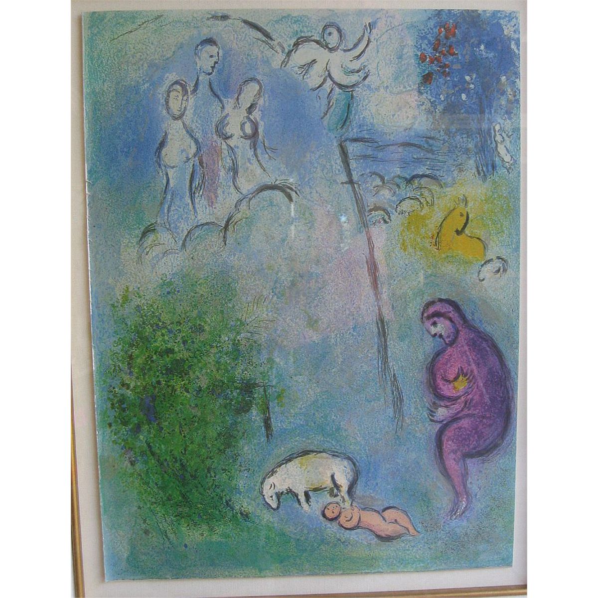 Chagall, Marc - Daphnis and Chloe - Lithograph CIRCA 1977 MUSEUM FRAMED